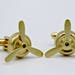Brass Gold Airplane Working Rotating Spinning Propeller Cufflinks Cuff ...
