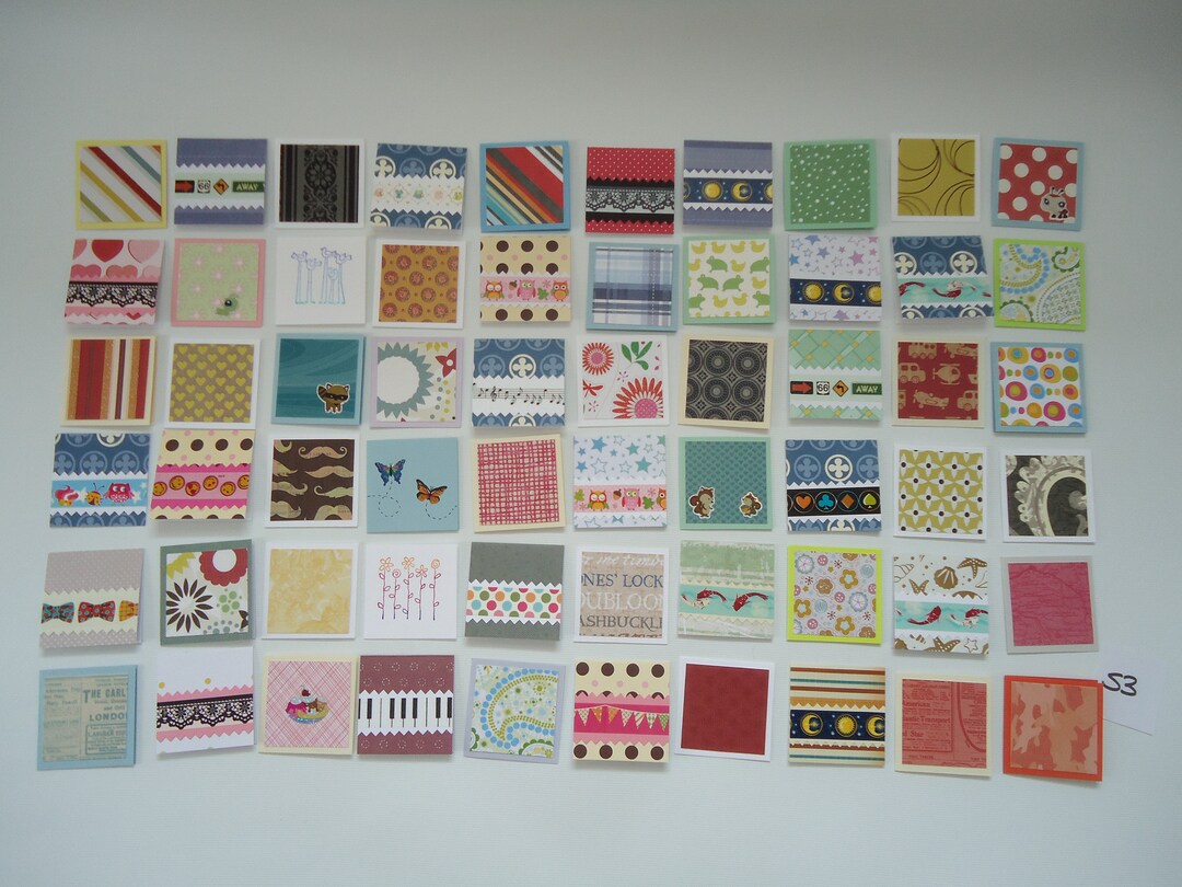 60 Little Mini Notecards, Tiny Mixed Lot Notecards, Mini Shop Notecards ...