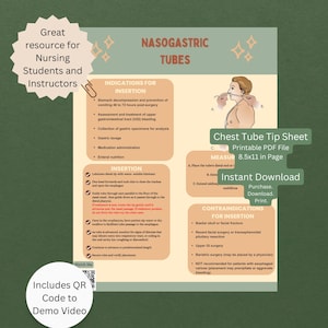 NG Tube Care Printable | Nasogastric Tube Management Guide | Nurse Tip ...