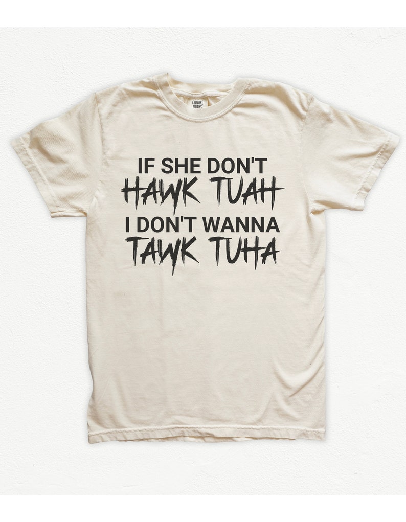 Funny Slang Trendy Heavyweight T-shirt, Meme Hawk Tuah Girl Oversized ...