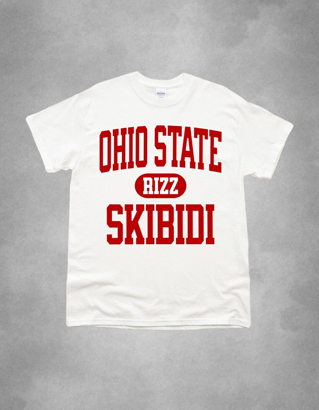 Ohio Skibidi Rizz College Graphic T-shirt, Funny Trendy Zoomer Slang ...