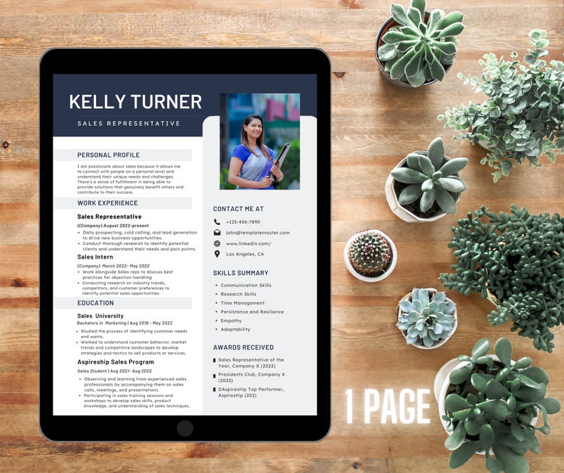 Resume Template, Sales Resume, SDR Resume, Resume Template Wording ...