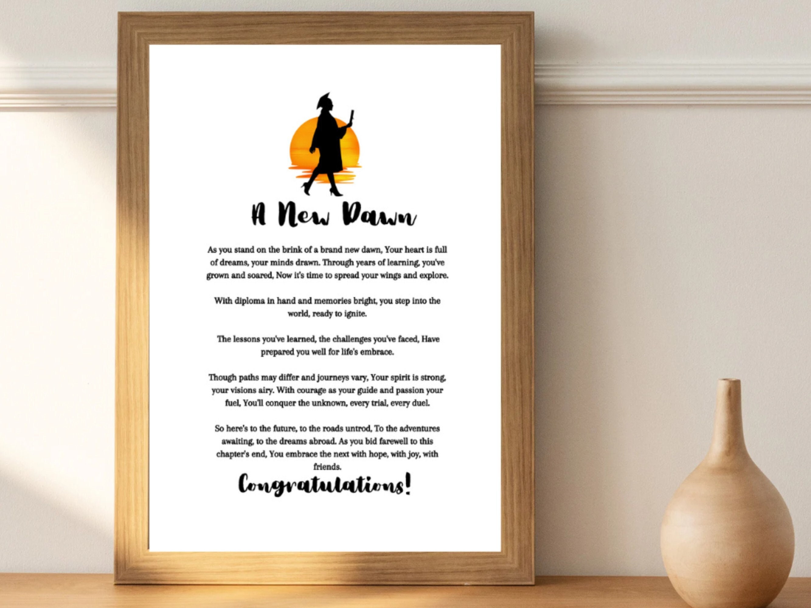 Graduation Poem Print, Grad Quote Print, Grad Gifts, Graduation Gift ...