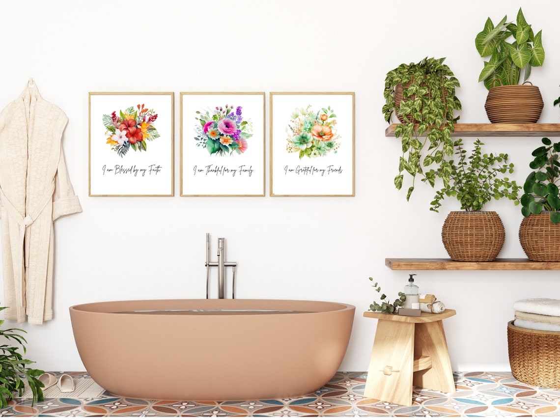 Digital Wall Art, Flowerful, Affirmational Giftful, Template, Artful ...