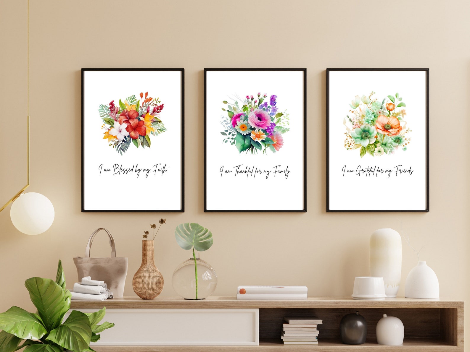 Digital Wall Art, Flowerful, Affirmational Giftful, Template, Artful ...