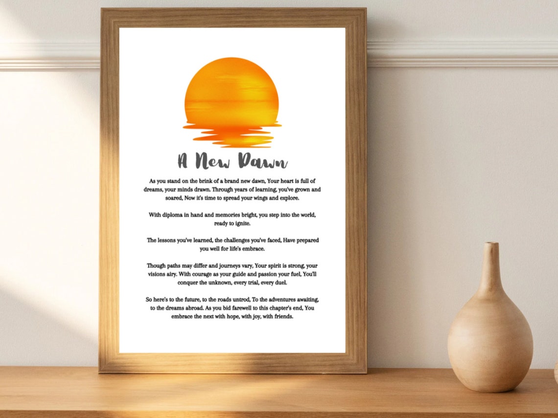 Graduation Poem Print, Grad Quote Print, Grad Gifts, Graduation Gift ...