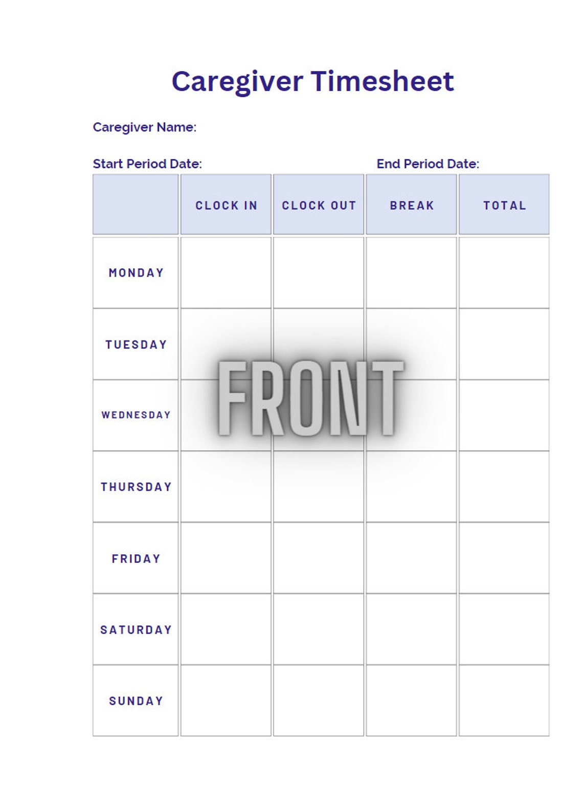 Non-medical, Plan of Care PDF, Caregiver Timesheet PDF, Homecare ...