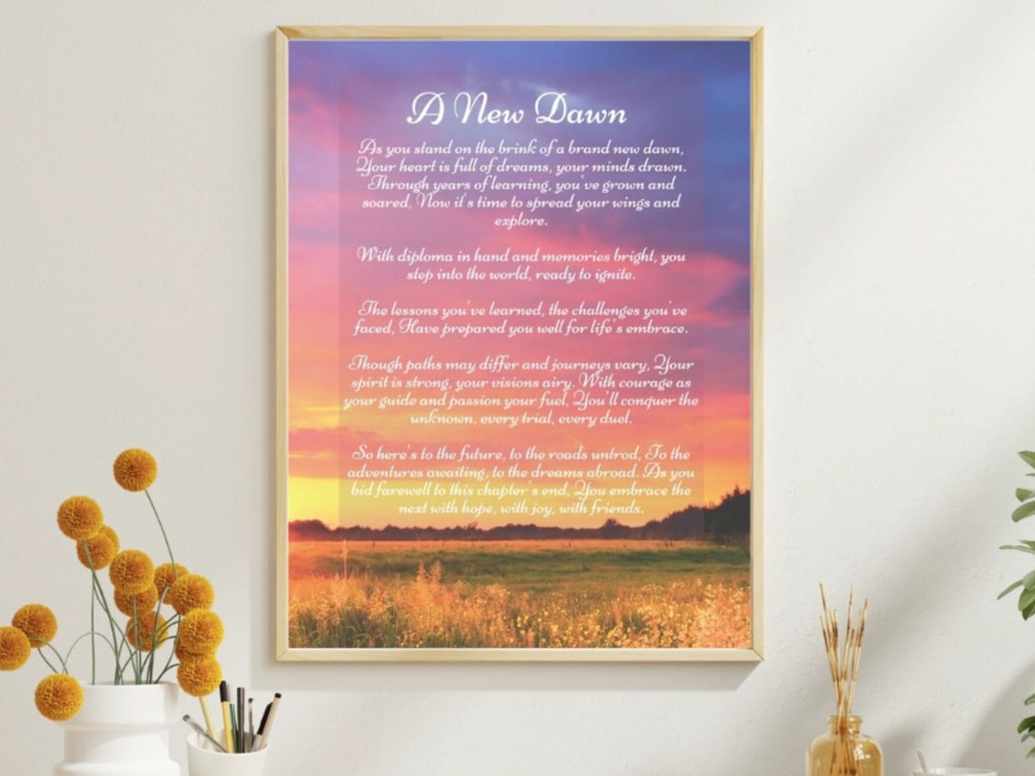 Graduation Poem Print, Grad Quote Print, Grad Gifts, Graduation Gift ...