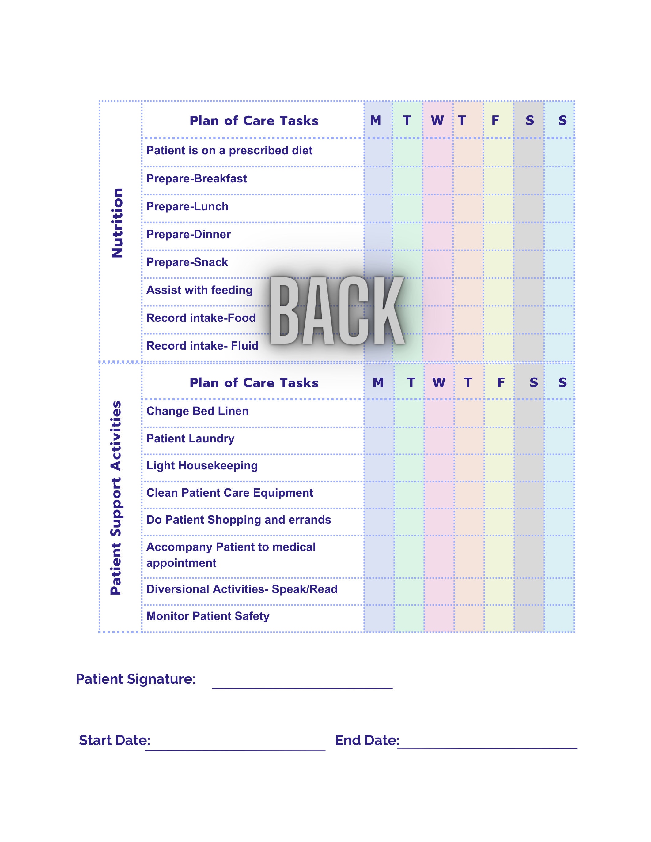 Non-medical, Plan of Care PDF, Caregiver Timesheet PDF, Homecare ...
