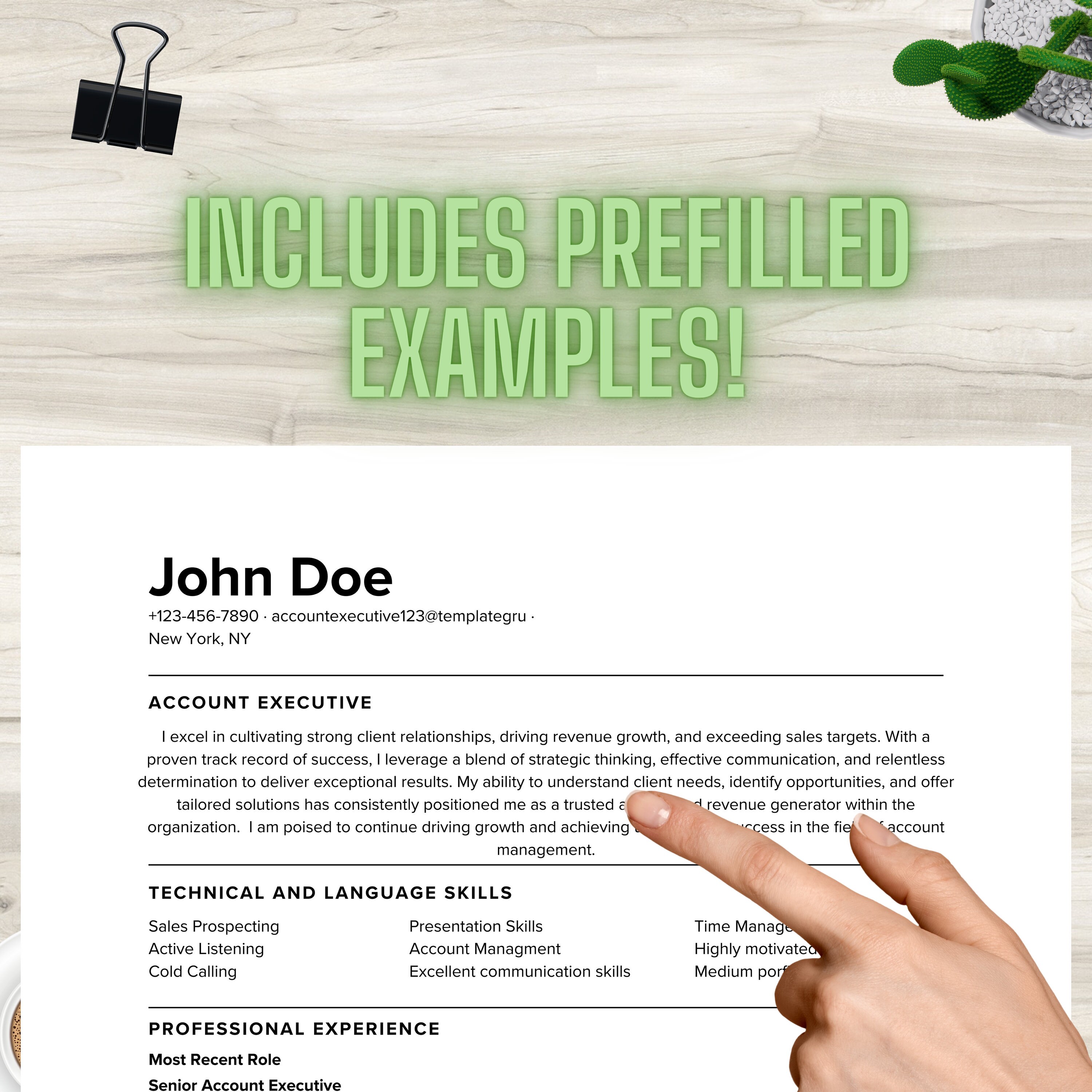 Resume Template, Sales Resume, Account Executive, Sales Development ...