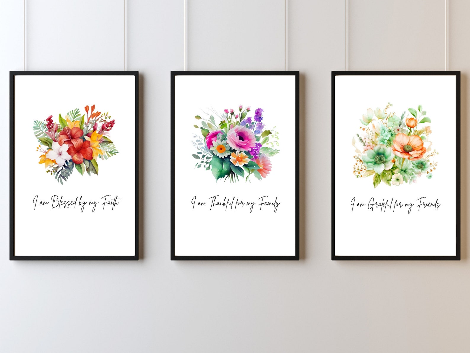 Digital Wall Art, Flowerful, Affirmational Giftful, Template, Artful ...