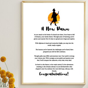 Graduation Poem Print, Grad Quote Print, Grad Gifts, Graduation Gift ...