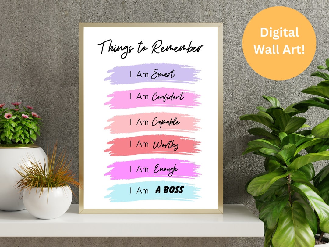 Words of Affirmation, Positive Affirmations, Affirmative Decorations ...