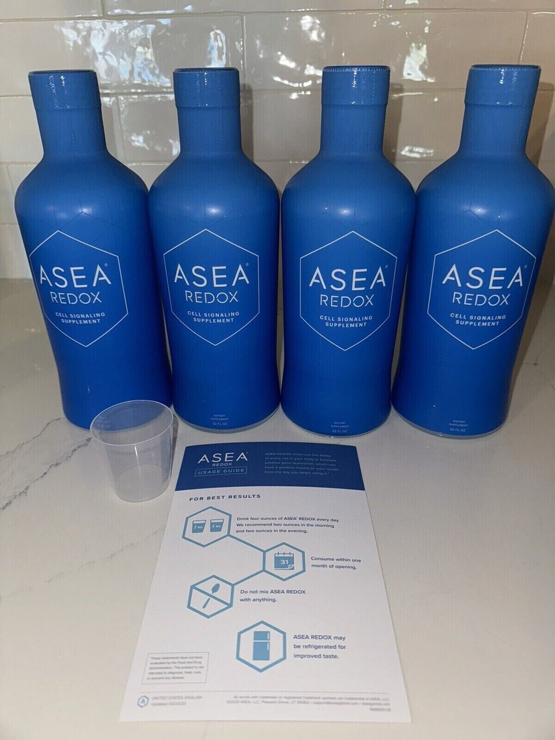 Asea Redox Signalling Supplement Water Cell Health 4x 1L, SUPPLEMENT 1L ...