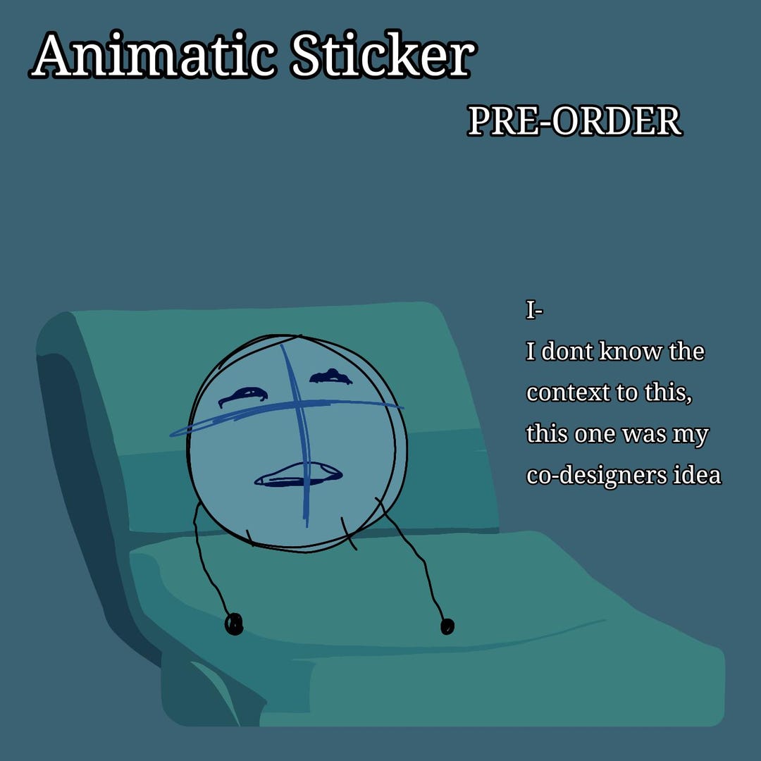 Animatic Sticker (PRE-ORDER) - Etsy