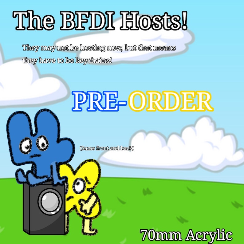 BFDI Hosts Keychain (PRE-ORDER) - Etsy