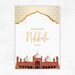 Islamic Wedding Welcome Sign With Mosque in Brown, Gold, Beige size A0 ...