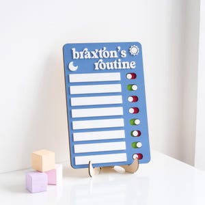 Personalized Sliding Routine Chart, Chore Chart, Kids Daily Tasks, Kid ...