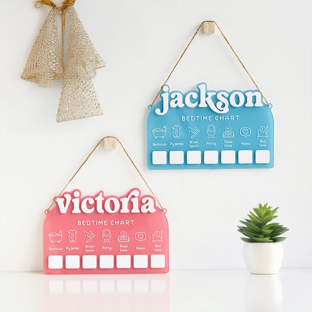 Personalized Acrylic Daily Routine Chart, Custom To-do List, Kid Daily ...
