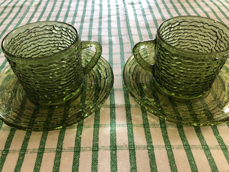 Avocado Green Anchor Hocking Tea Set - Etsy