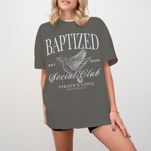 Personalized Baptized T-shirt Baptism Gift Social Club Tee Faith Based ...