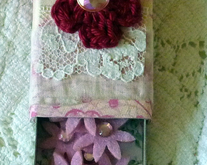 Embellished Match Box With Flowers Inside - Etsy