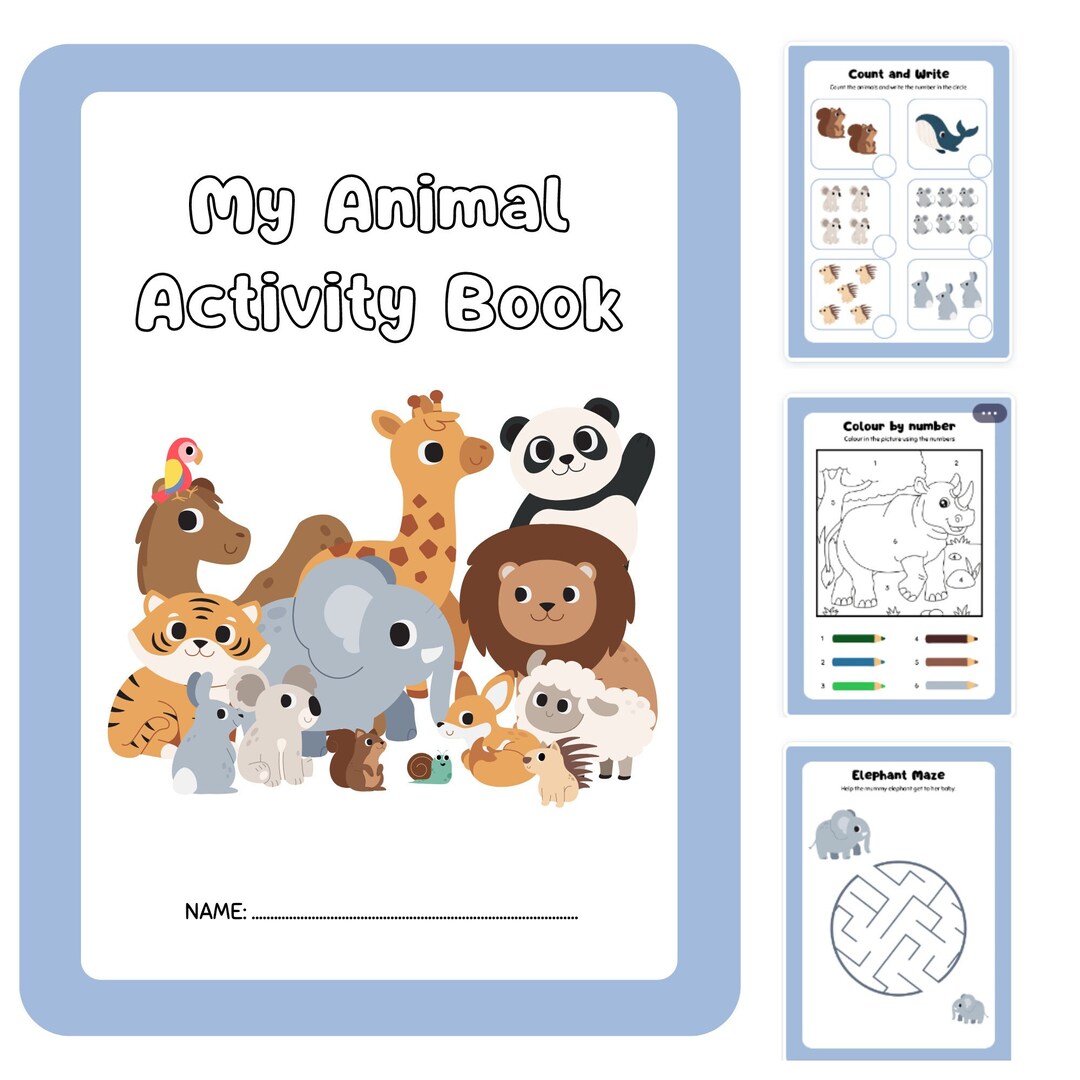 My Animal Activity Book Printable Activity Book to Keep Your Child ...