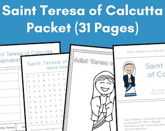 Saint Teresa of Calcutta Printable Activity Booklet for Catholic Kids ...