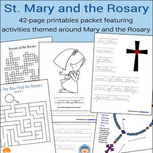 Saint Mary and the Rosary Activity Packet - Etsy