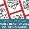 Sacred Heart of Jesus Worksheet Bundle, Christian Coloring Pages, Bible ...
