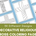 Religious Cross Coloring Pages (30 Different Designs) for Kids and ...