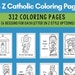 Catholic ABC Coloring Pages BUNDLE for Kids: Letters A - Z (312 ...
