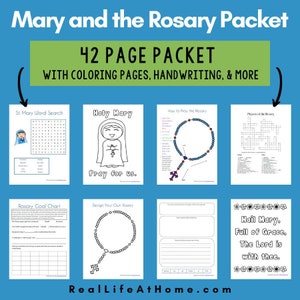 Saint Mary and the Rosary Activity Packet - Etsy