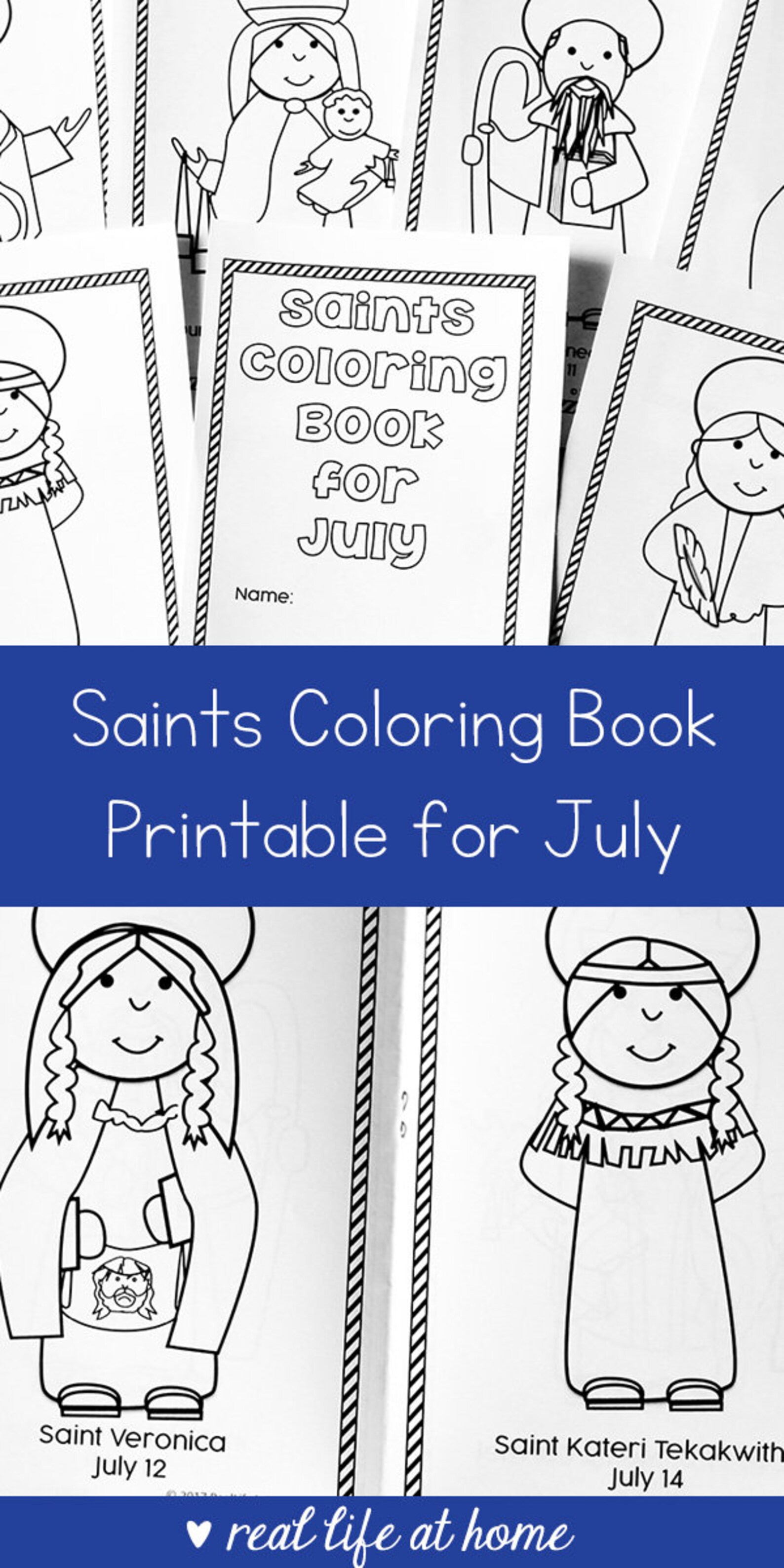Catholic Saints Coloring Book for July - Etsy