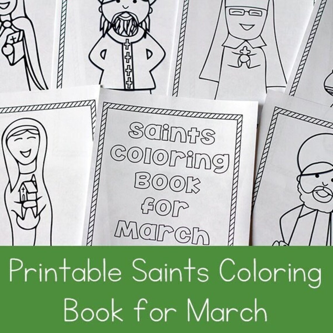 Catholic Saints Coloring Book for March - Etsy
