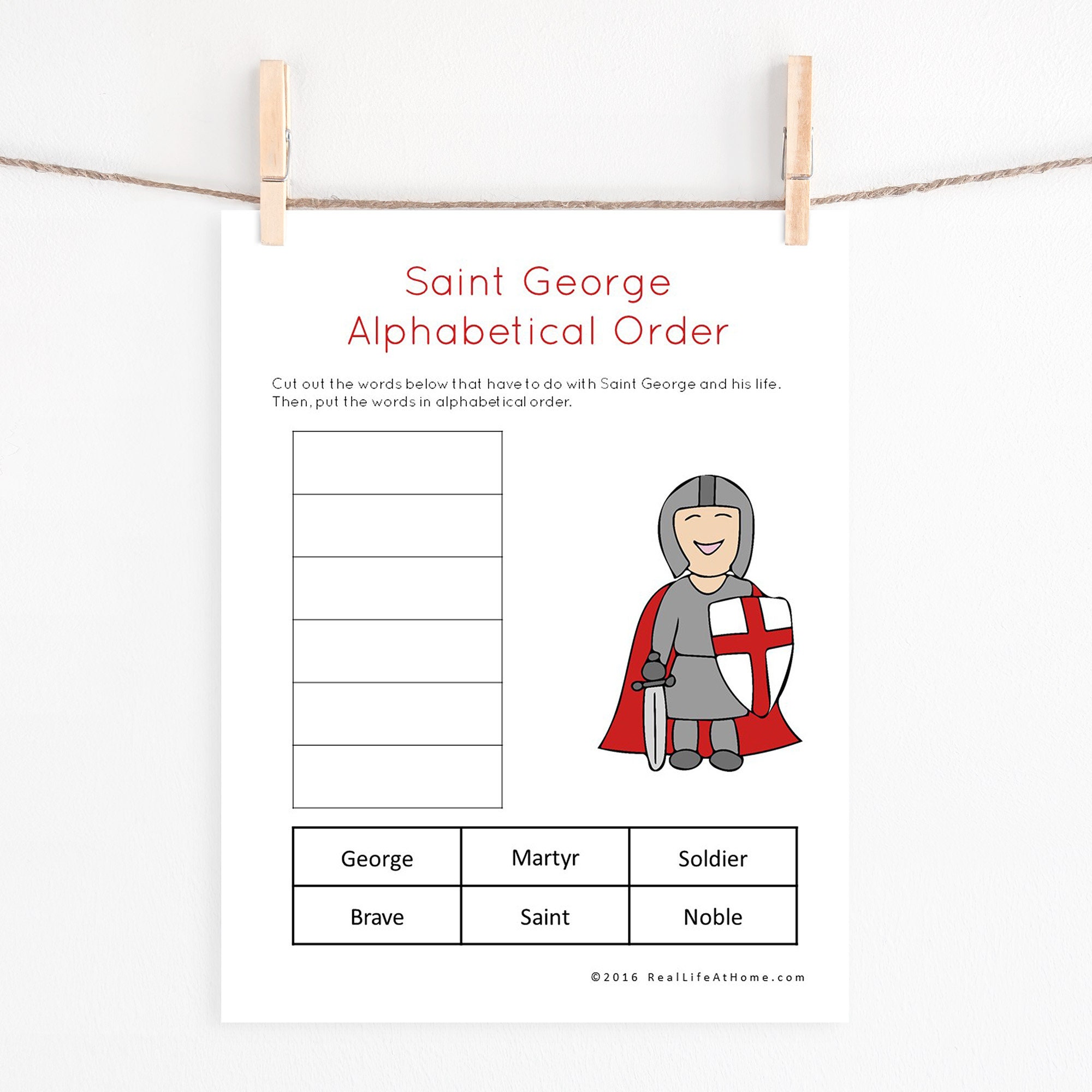 Saint George Printables and Activities Packet - Instant Download - Etsy