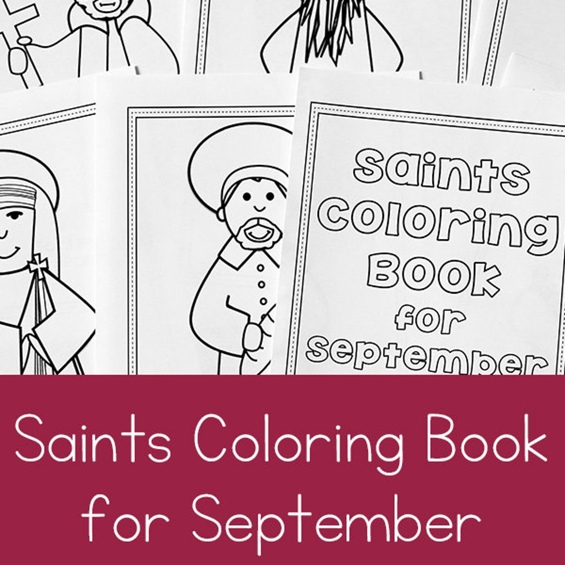 Catholic Saints Coloring Book for September - Etsy