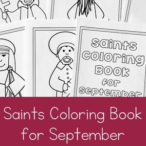 Catholic Saints Coloring Book for September - Etsy