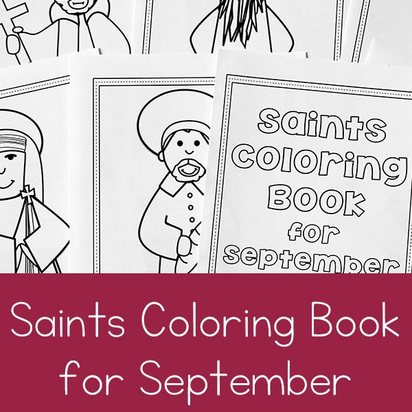 Catholic Saints Coloring Book for September - Etsy