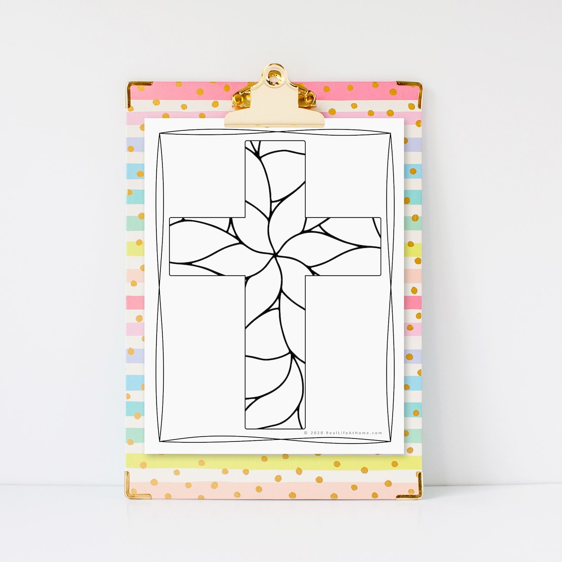 Religious Cross Coloring Pages (30 Different Designs) for Kids and ...