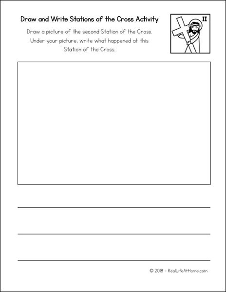Draw and Write Stations of the Cross Activity Packet (instant Download ...