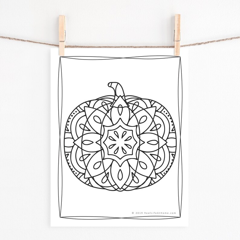 Pumpkin Coloring Pages Packet With Intricate Designs for Coloring - 13 ...