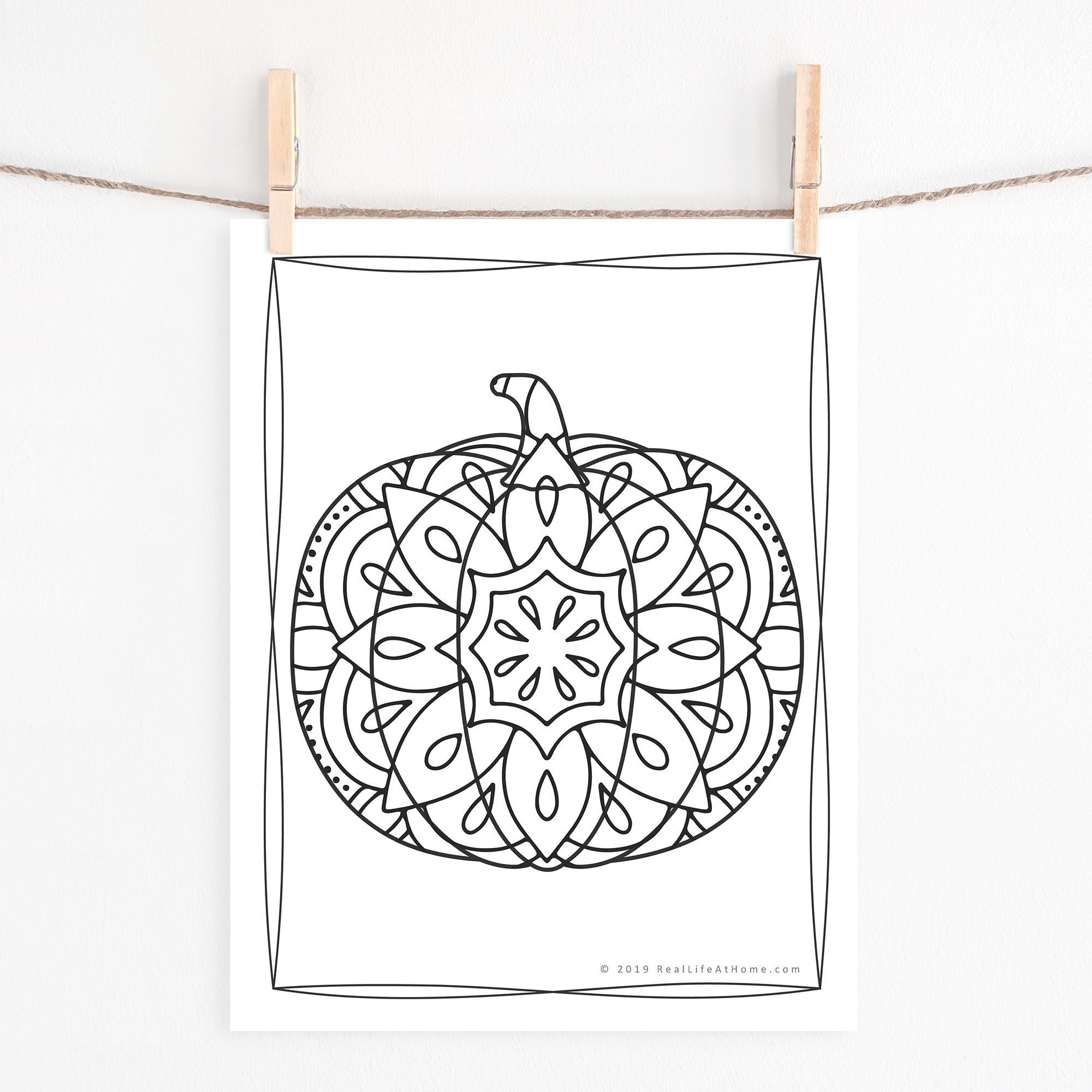 Pumpkin Coloring Pages Packet With Intricate Designs for Coloring - 13 ...