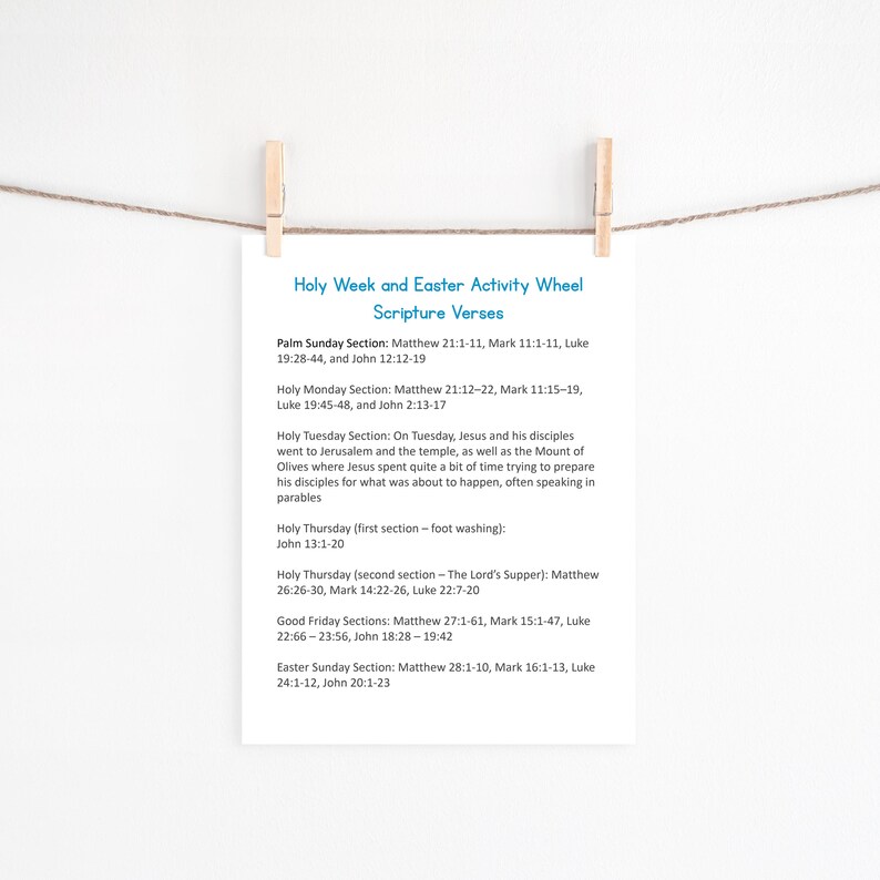 Holy Week Story Wheel Printable for Kids | Easter Activity Spinner ...