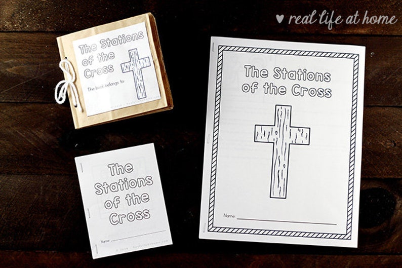 Stations of the Cross for Kids: 5 Booklet Variations coloring ...
