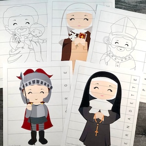 Catholic Saints Crafts and Activities Packet: 5 Saints (saints Patrick ...
