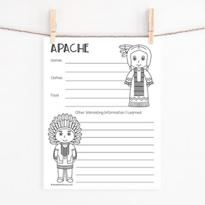 Native American Tribes Report Pages Packet (native American Notebooking ...
