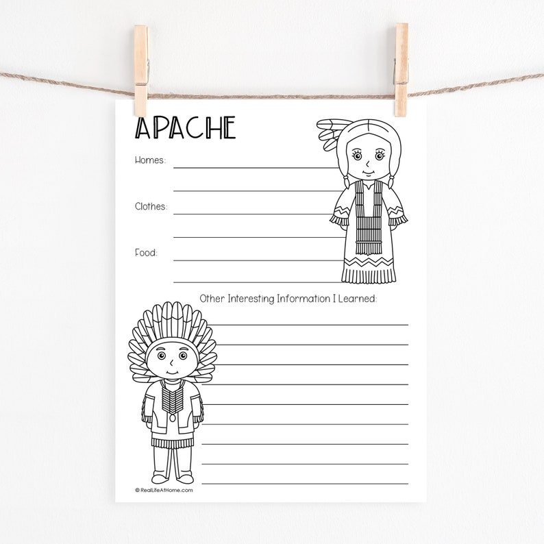 Native American Tribes Report Pages Packet (native American Notebooking ...