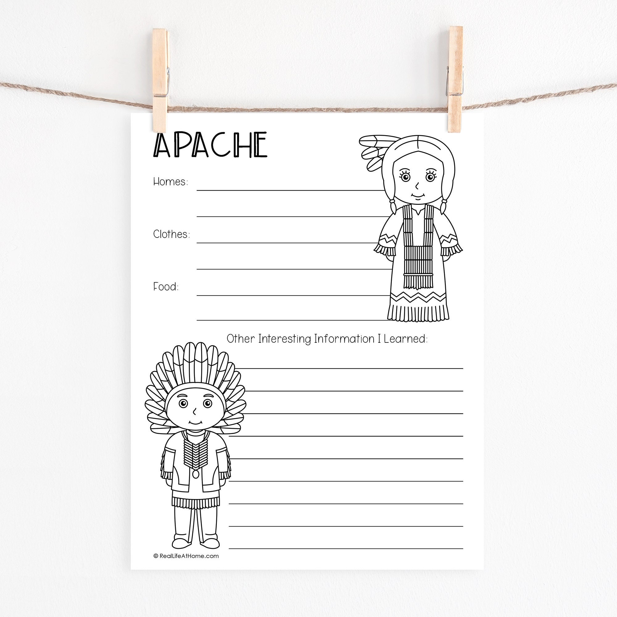 Native American Tribes Report Pages Packet (native American Notebooking ...