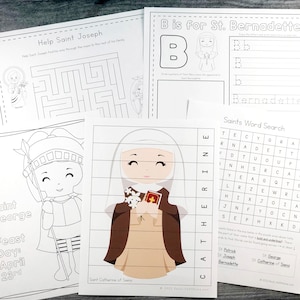 Catholic Saints Crafts and Activities Packet: 5 Saints (saints Patrick ...